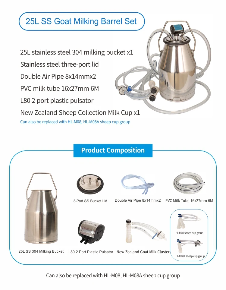 25 Liter Transparent Milk Bucket - Ideal for Dairy Farms