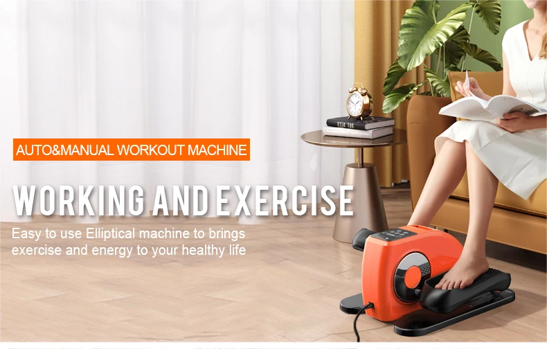 Mini Compact Electric Under Desk Elliptical Trainer Non-slip Pedal ...