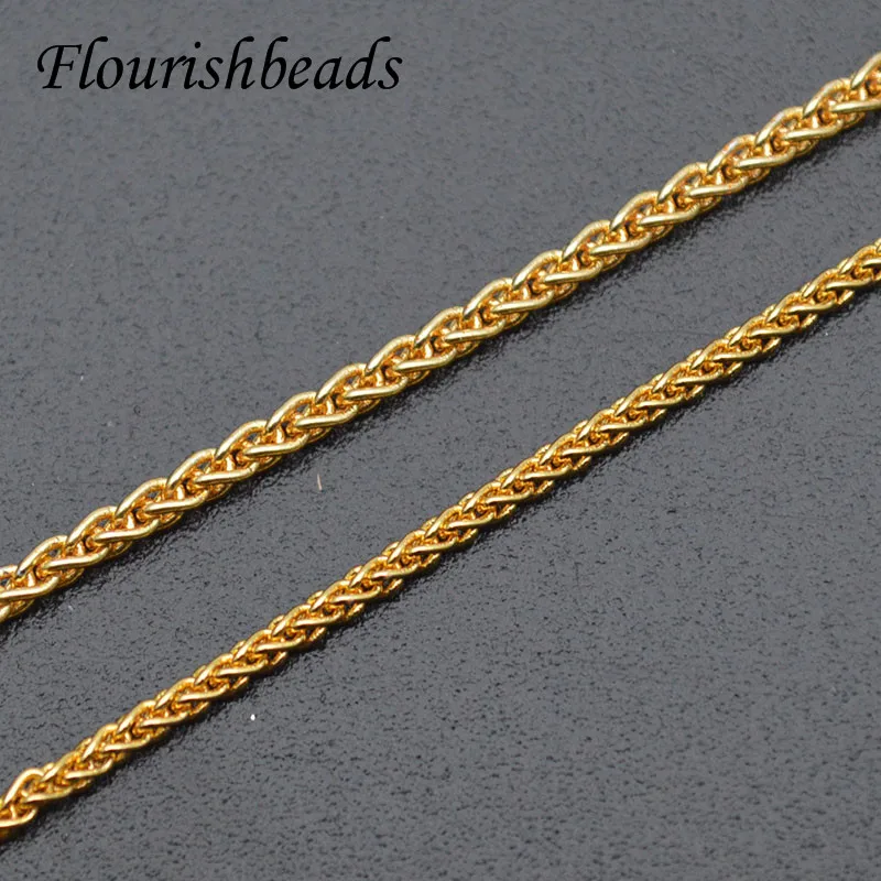 Wholesale Gold Plated 1.5mm 2mm Wheat Chain Chopin Chain Necklace For ...
