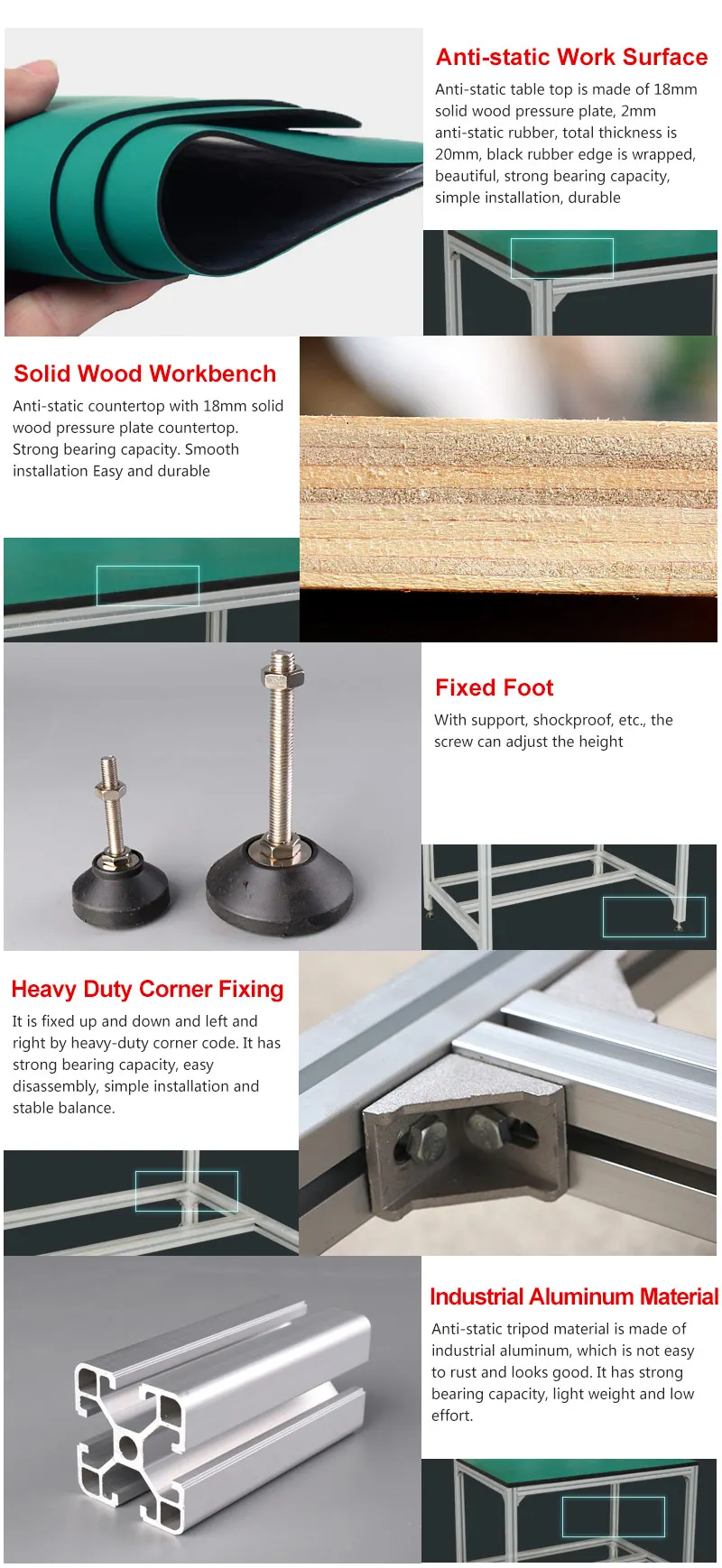 2024 Industrial Aluminium Workbench - Durable & Versatile