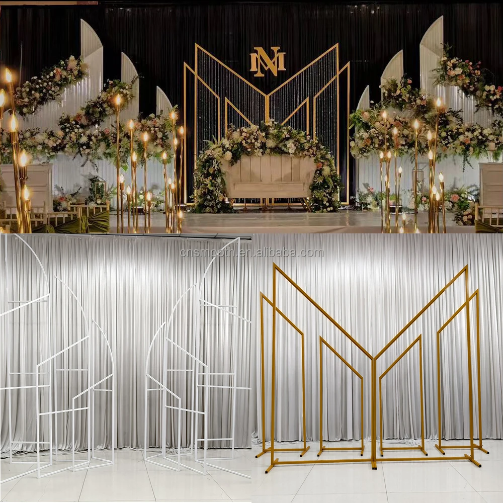 Exquisite Wedding Aisle Bead Metal Stand Light Decoration