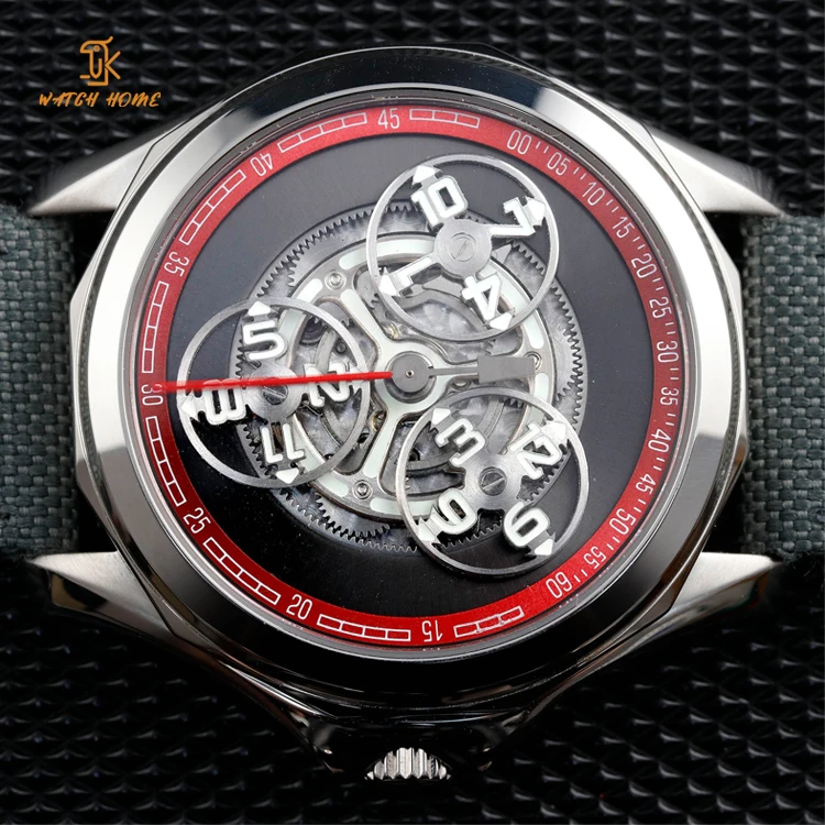 Regulating A Self Winding Skeleton Slim Thin Transparent Women's Wind ...