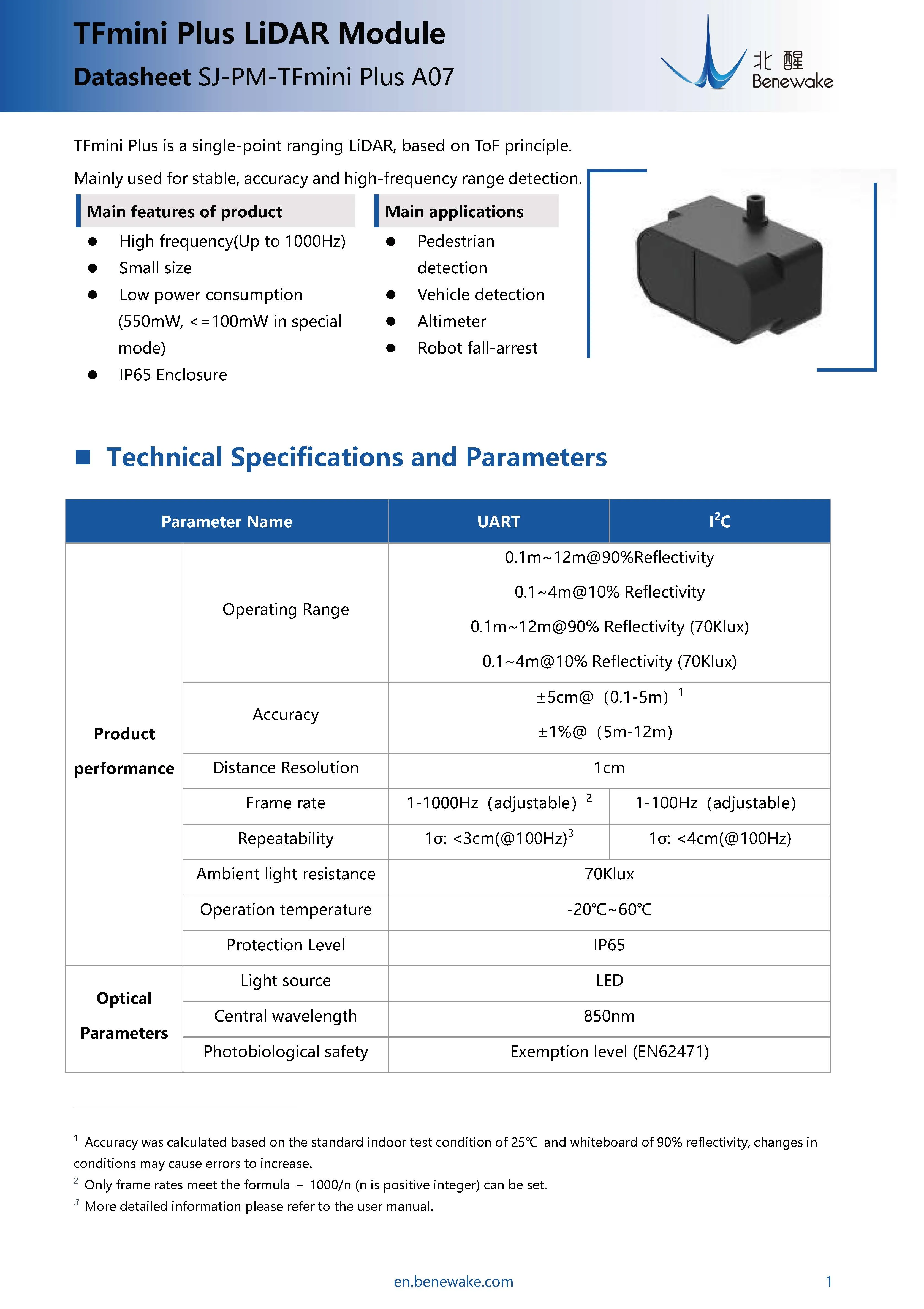 Tfmini-s, Tfmini Plus, Tf-Luna Lidar Sensors for Obstacle Avoidance