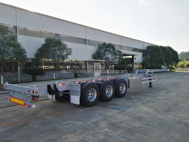 Laoli Brand 40ft Intermodal Chassis 20ft Skeleton Container Trailer ...