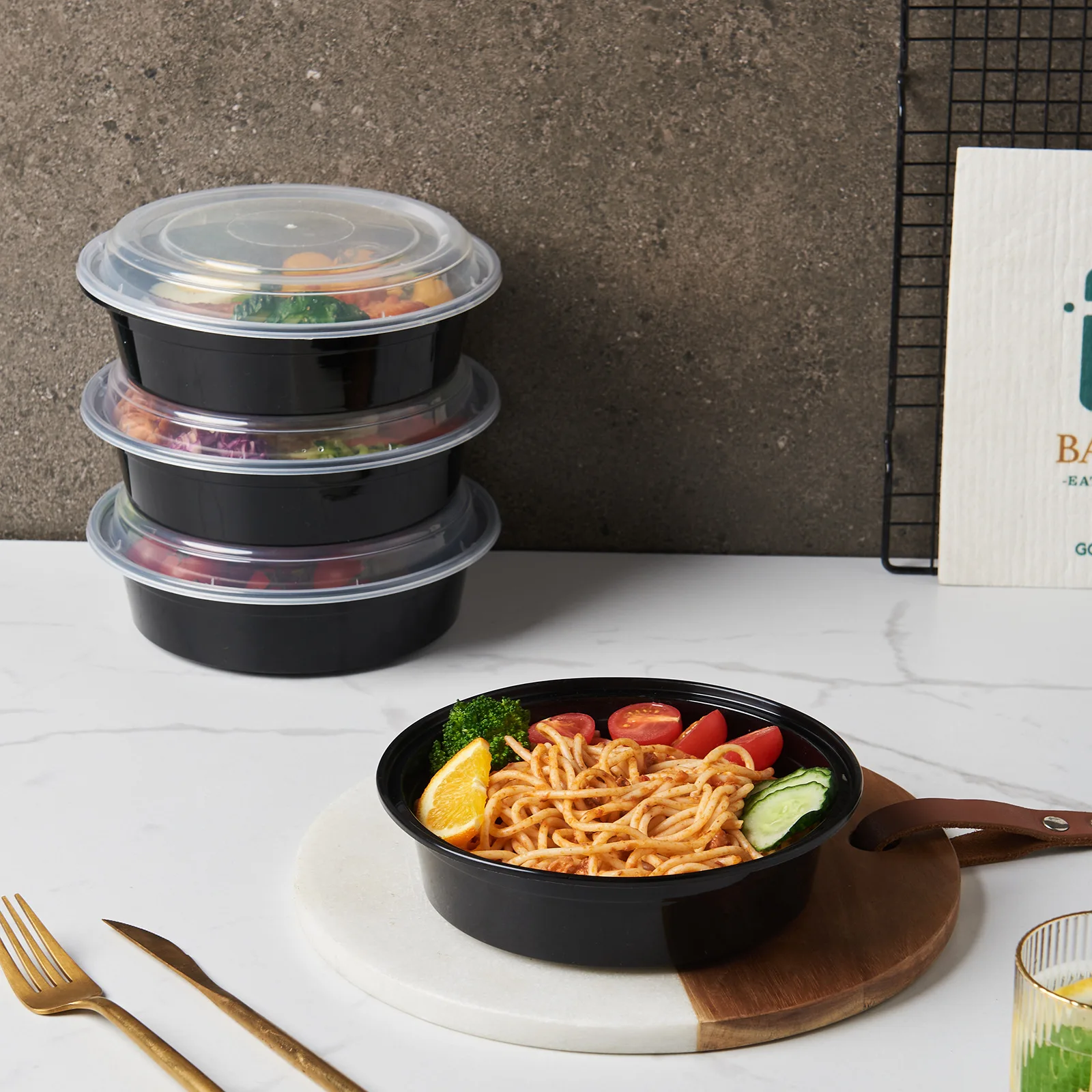 24oz Plastic Food Container Disposable Microwavable Food Storage Meal Prep Containers| Alibaba.com