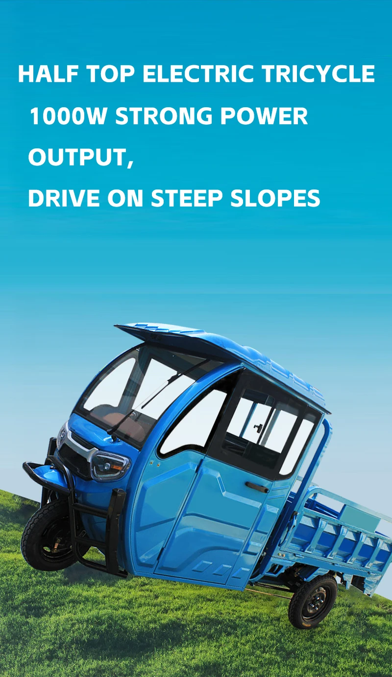 150cm Cargo Compartmentelectric Tricycles 3 Wheel Electric Cargo Bike ...