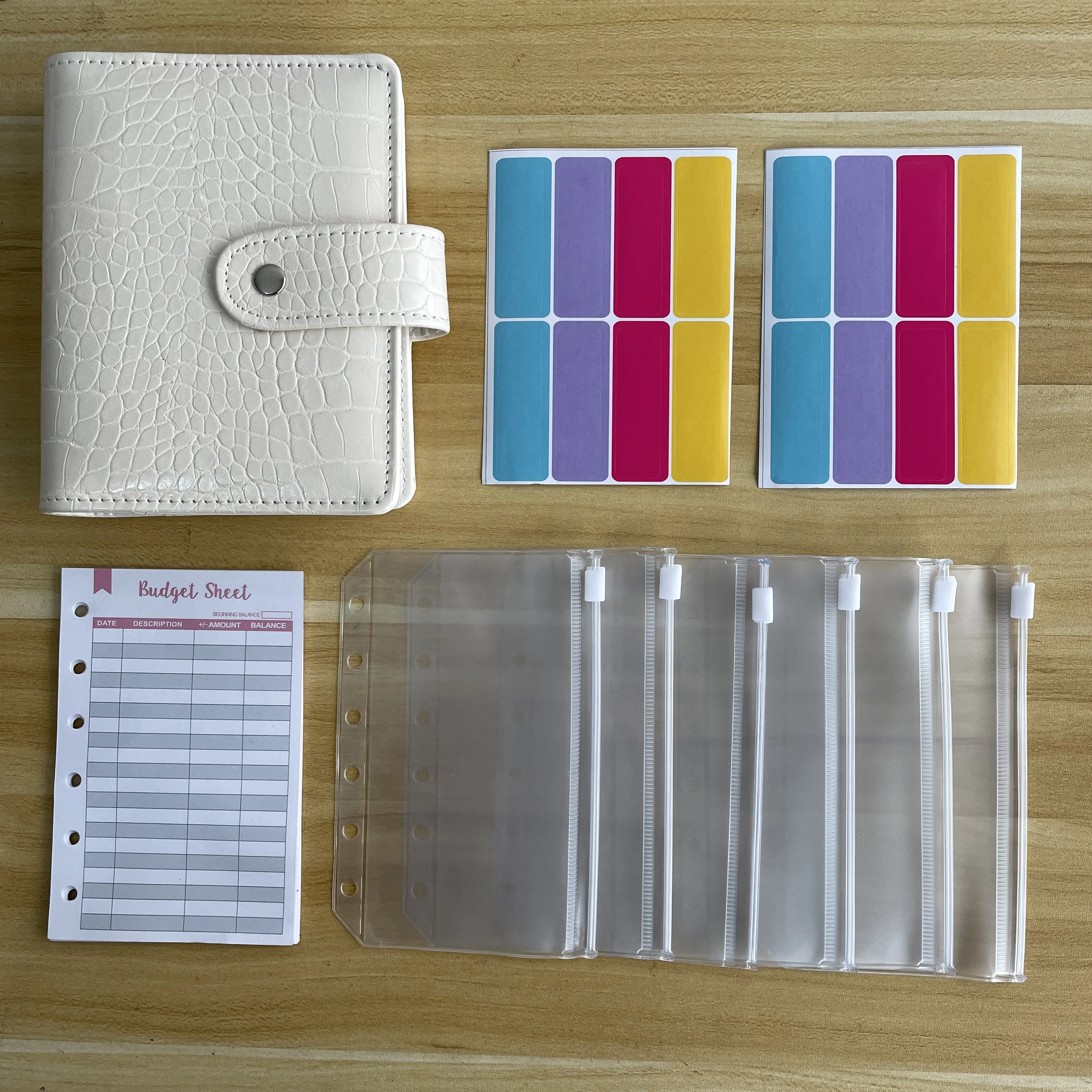 Cash Envelope Wallet Mini Notebook Journal Planner Organizer 6 Ring A7 ...