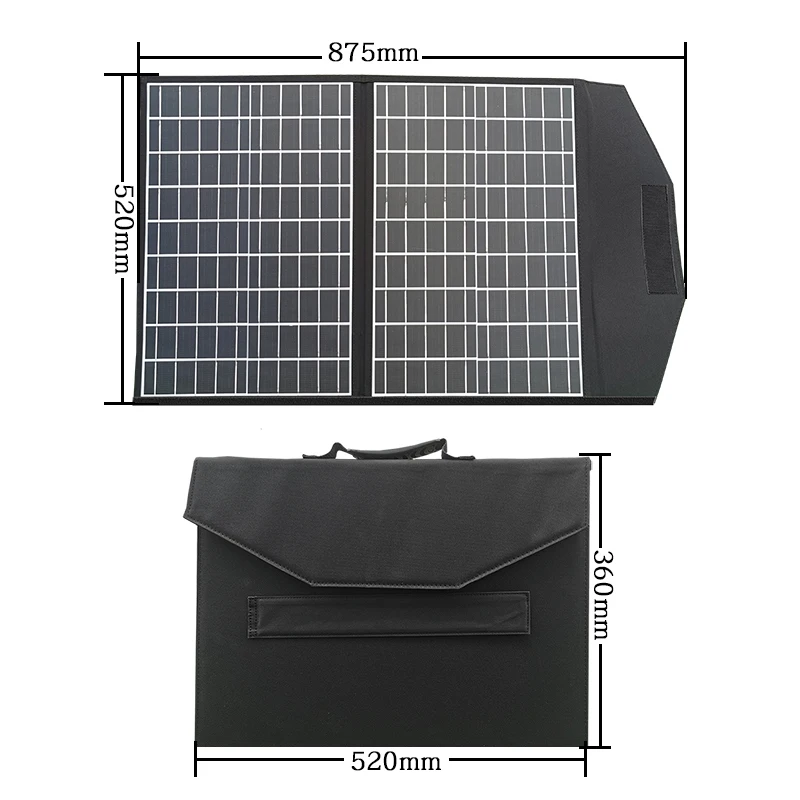 Foldable Solar Panel 60W 100W Folding Portable Solar Panels Kit ...