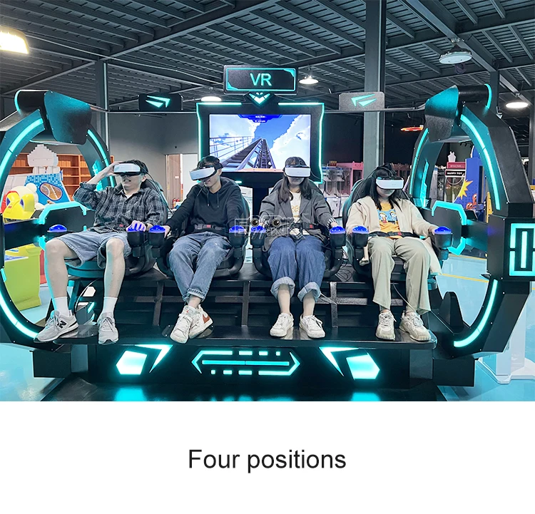 VR Shooting Games - 9D Hotting Flight Simulator with 4 Seats