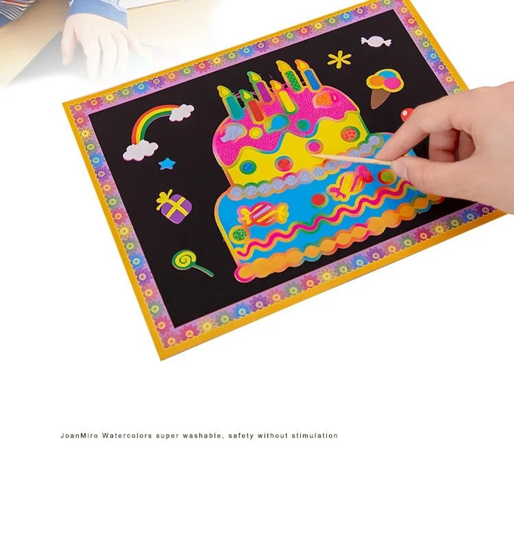 8230134 A4 Kids Painting Magic Drawing Board Scratch Painting Paper ...