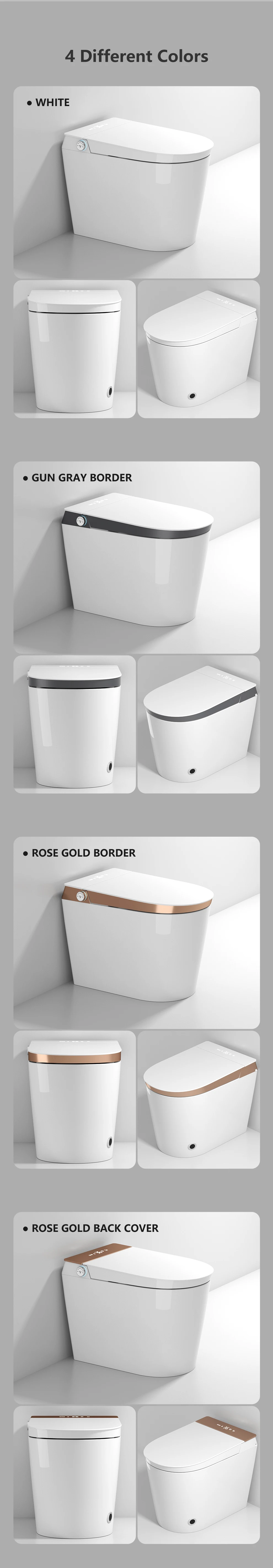 Ceramic Wc Smart Rimless Toilet With Bidet Wholesale Bathroom White ...