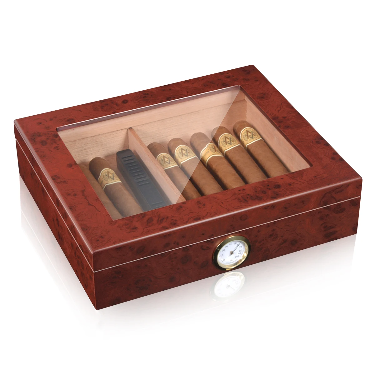 Walnut Handmade Cigar Humidor Acacia Wood Box Cajas De Puros Al Por ...