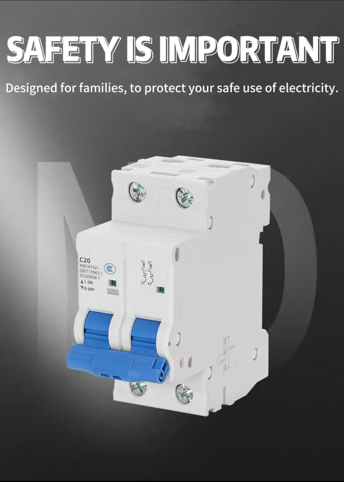 Mcb Miniature Circuit Breaker C10-125a And Motor Overload And Short ...
