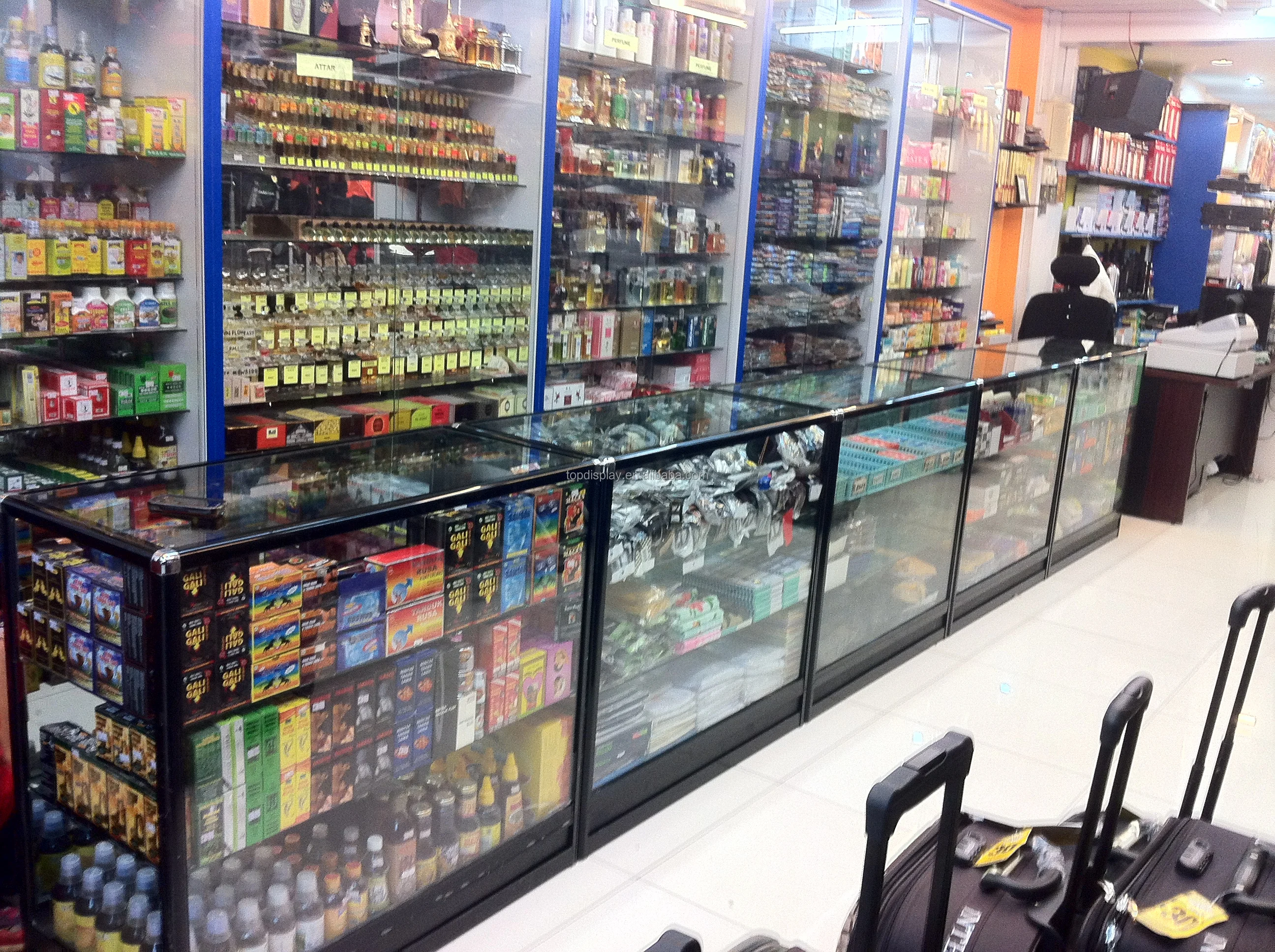 Custom Printed Aluminum Advertising Promotion Shelf Showcase Stand ...