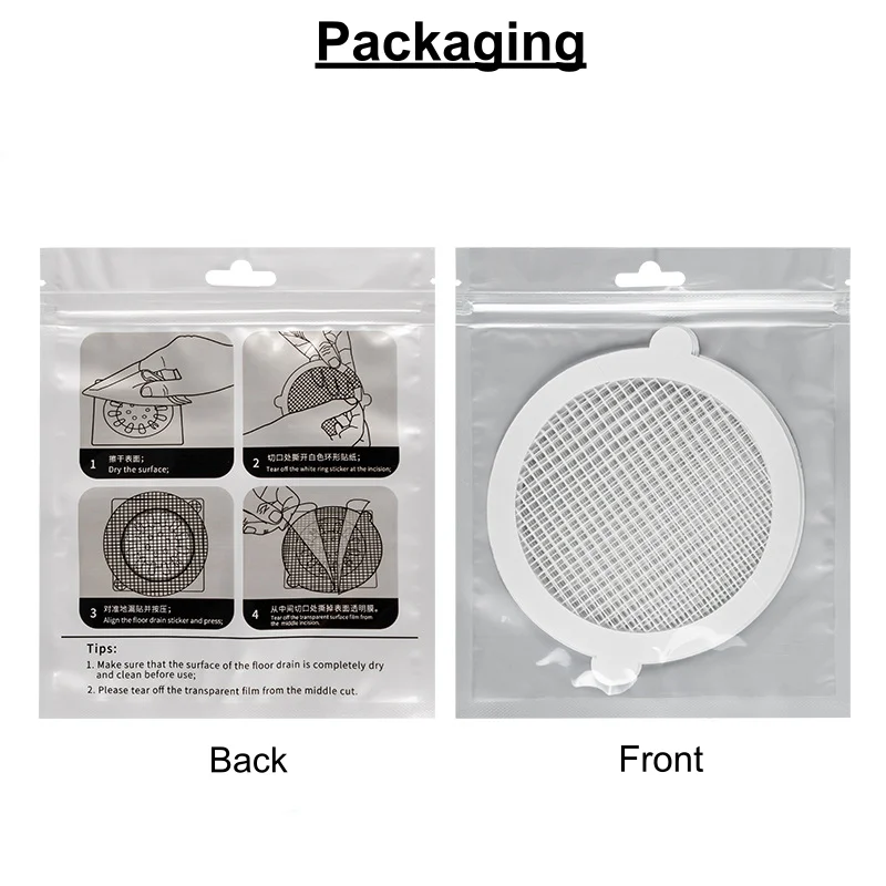 Self-adhesive Disposable Shower Floor Strainer Hair Catcher Drainer ...