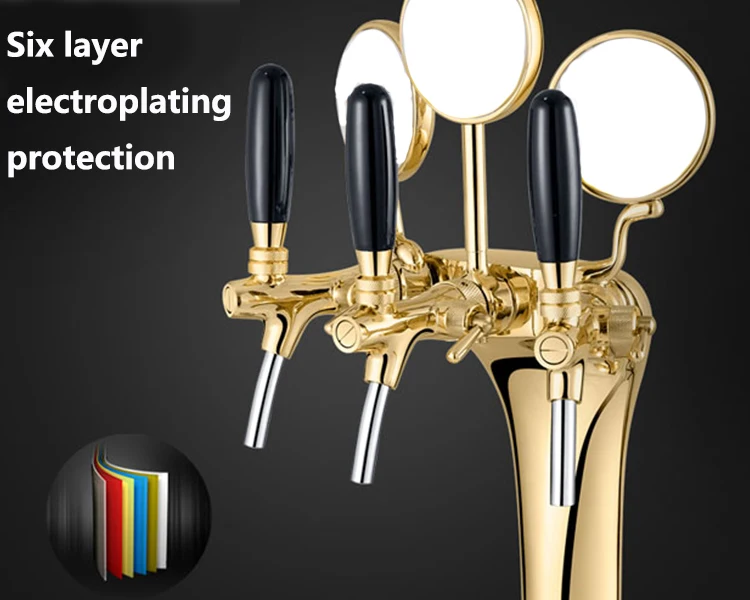 Alibaba.com: Chrome plated brass beer tower with double tap flow ...