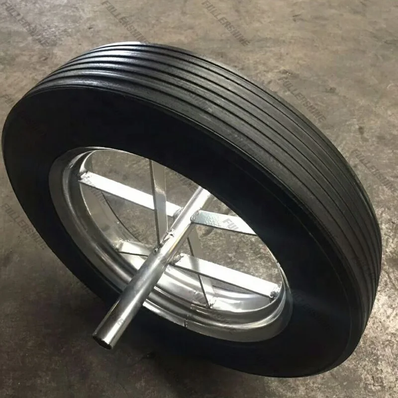 Rubber Tire Material And Metal Hub Rim Material 15 Inch Solid Rubber ...