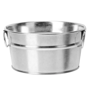Metal Galvanized Ice Tub Container Eco-friendly Tableware Partypail ...