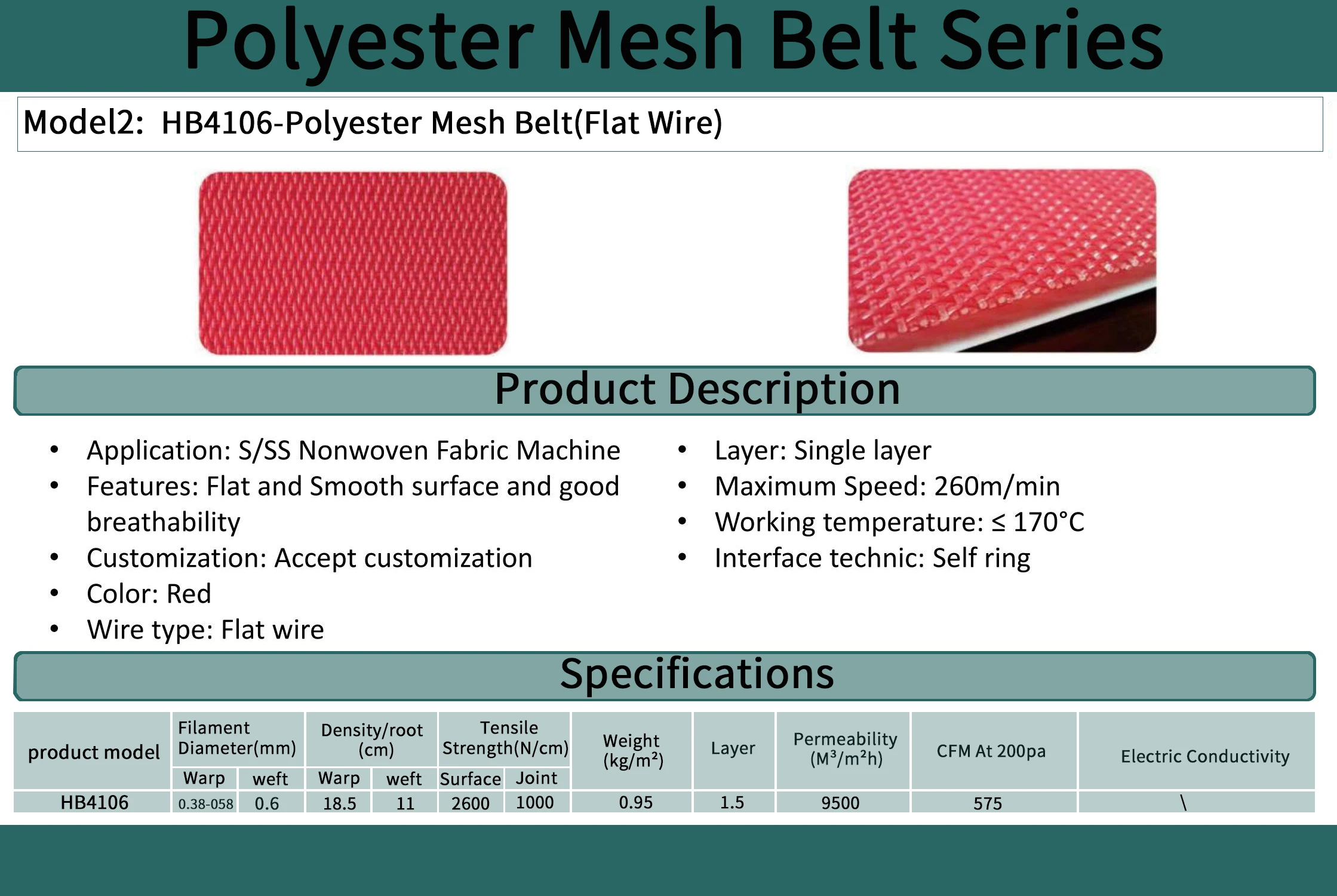 Large air Permeability Polyester Spiral Dryer Wire Mesh Conveyor Belt ...