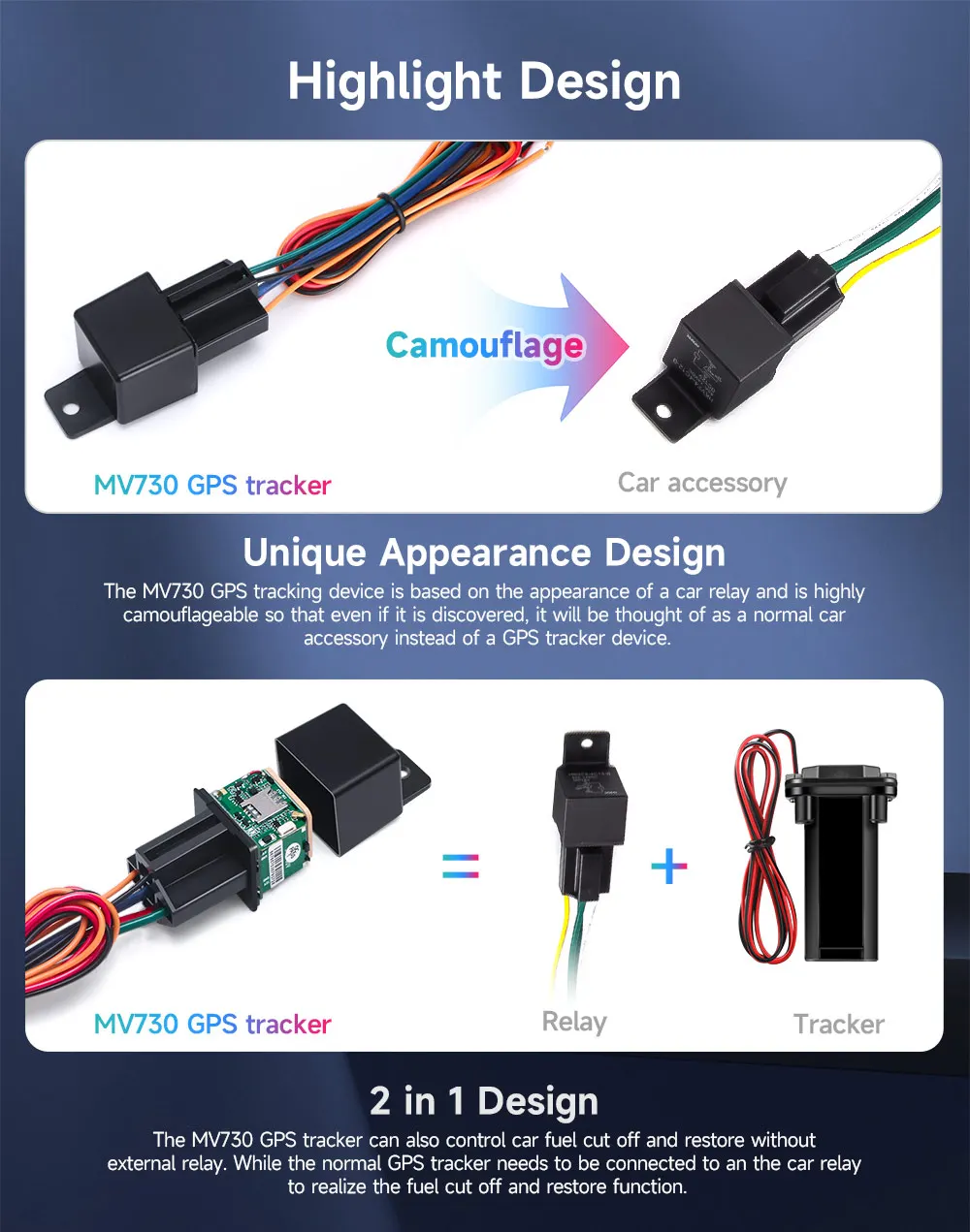 Q11 Relay Gps Positioning Terminal Vehicle Tracking Security - Buy ...