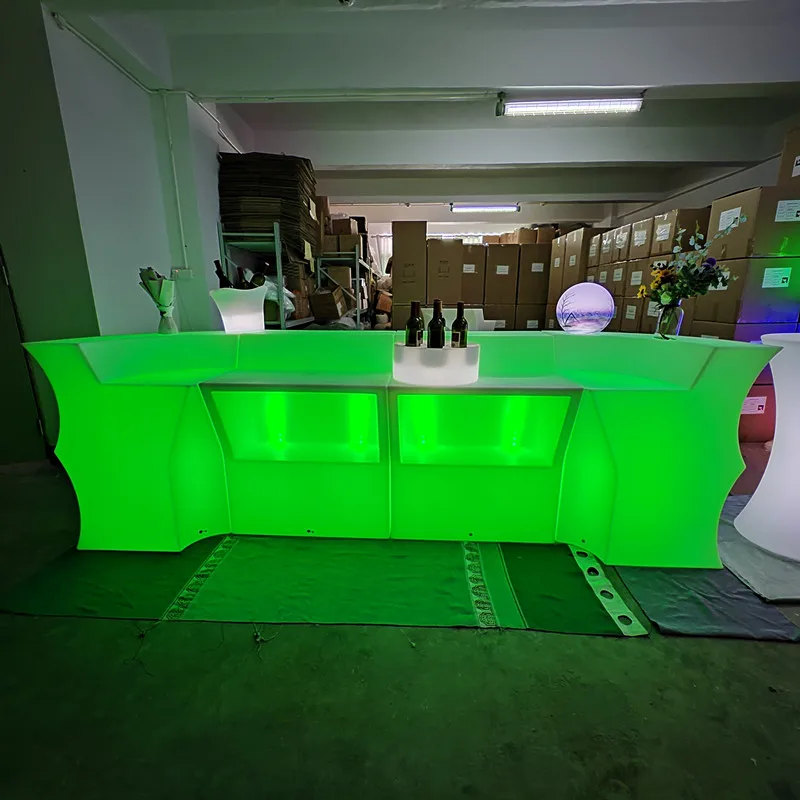 LED Plastic Portable Bar Counter - Perfect for Events