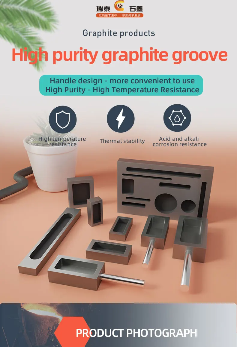 Customized Graphite Trough Graphite Ingot Mold For Melting Aluminum ...