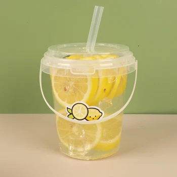 32 Oz Plastic Drink Buckets Wholesale Disposable Fruits Container Clear ...