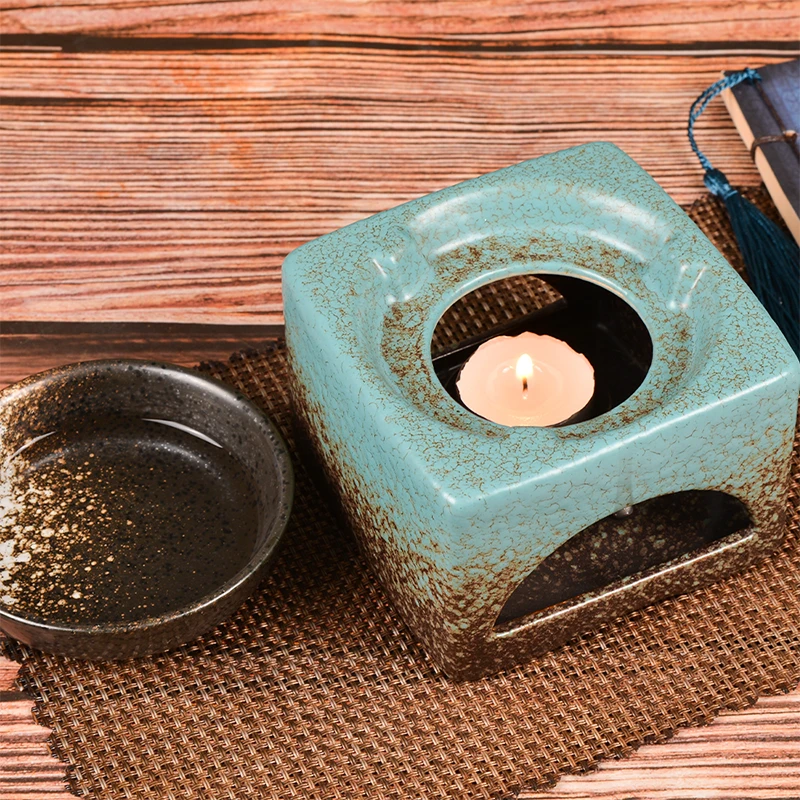 Stoneware Wax Melt Warmer Tealight Essential Oil Aromatherapy Stove ...