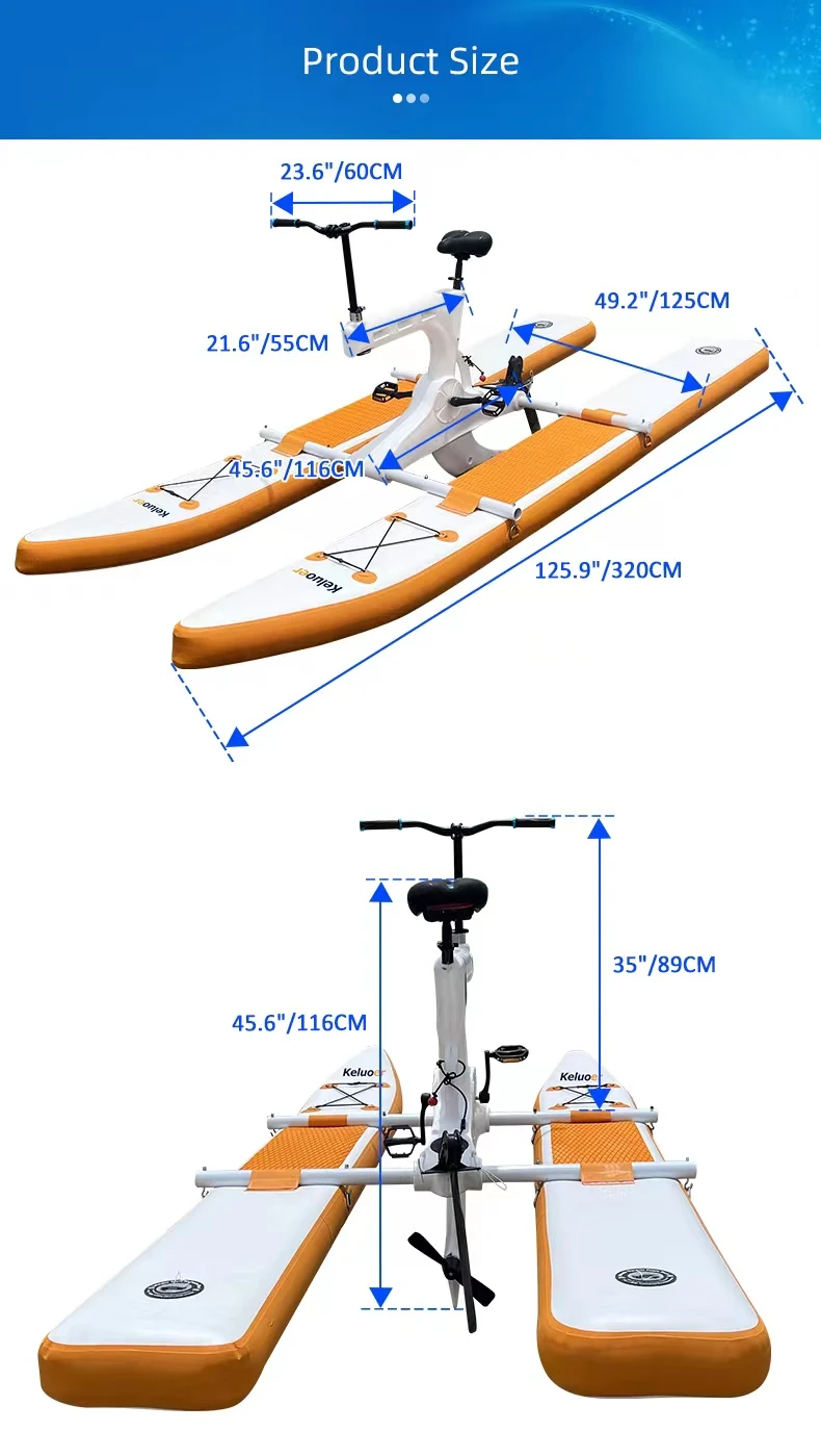 Single Water Bike - Portable Floating Pedal Boat Fun