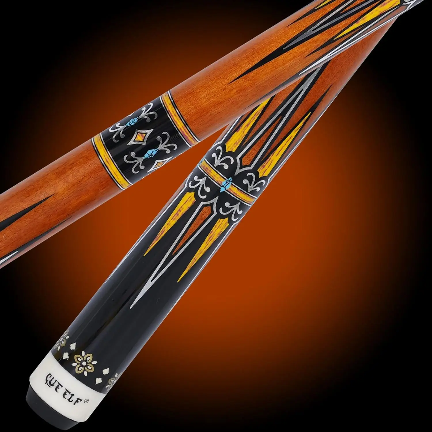 Cueelf Low Deflection Shaft Billiard Pool Cue Professional Sticker Pool ...