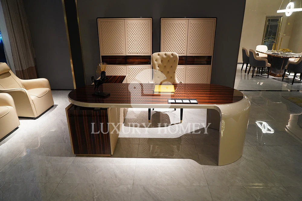 Luxury Wood Desk - Modern Office Table Design for Home