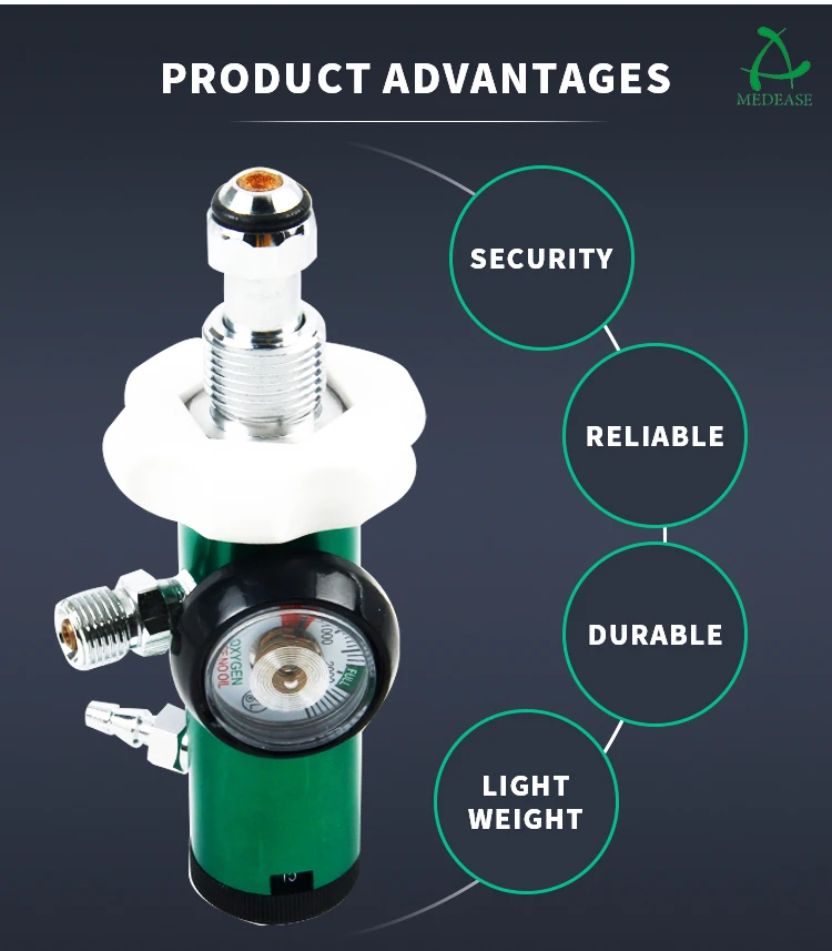 British Standard Oxygen Regulator Cga992 Bull Nose With 2 Check Valves ...