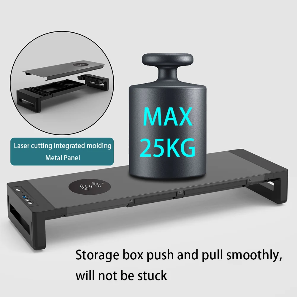Monitor Foldable Stand Riser Usb3.0 Hub Support Data Transfer And ...