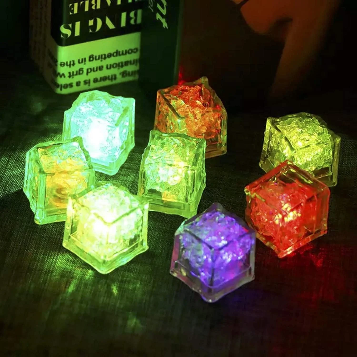 Waterproof Led Ice Cubes Multi Color Led Light Up Drinking Ice Cube For ...
