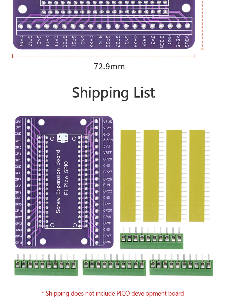 Raspberry Pi Pico Gpio Expansion Board Raspberry Pi Pico Wiring Terminals Gpio Interface Module