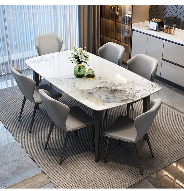 Modern Luxury Rectangular Dining Table Set 4 Seater 6 8 Dining Room ...