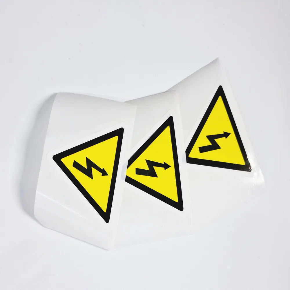 Custom Reflective Danger Warning Label Triangle Sticker For Outdoor ...