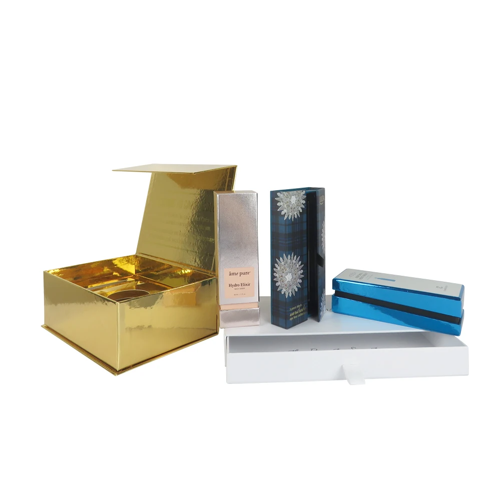 Custom Rigid Paper Cardboard Luxury Ampoule Packaging Box With Eva Foam ...