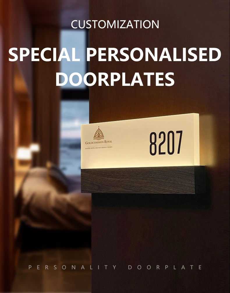Customized Smart Hotel Plates - Unique Door Room Signs