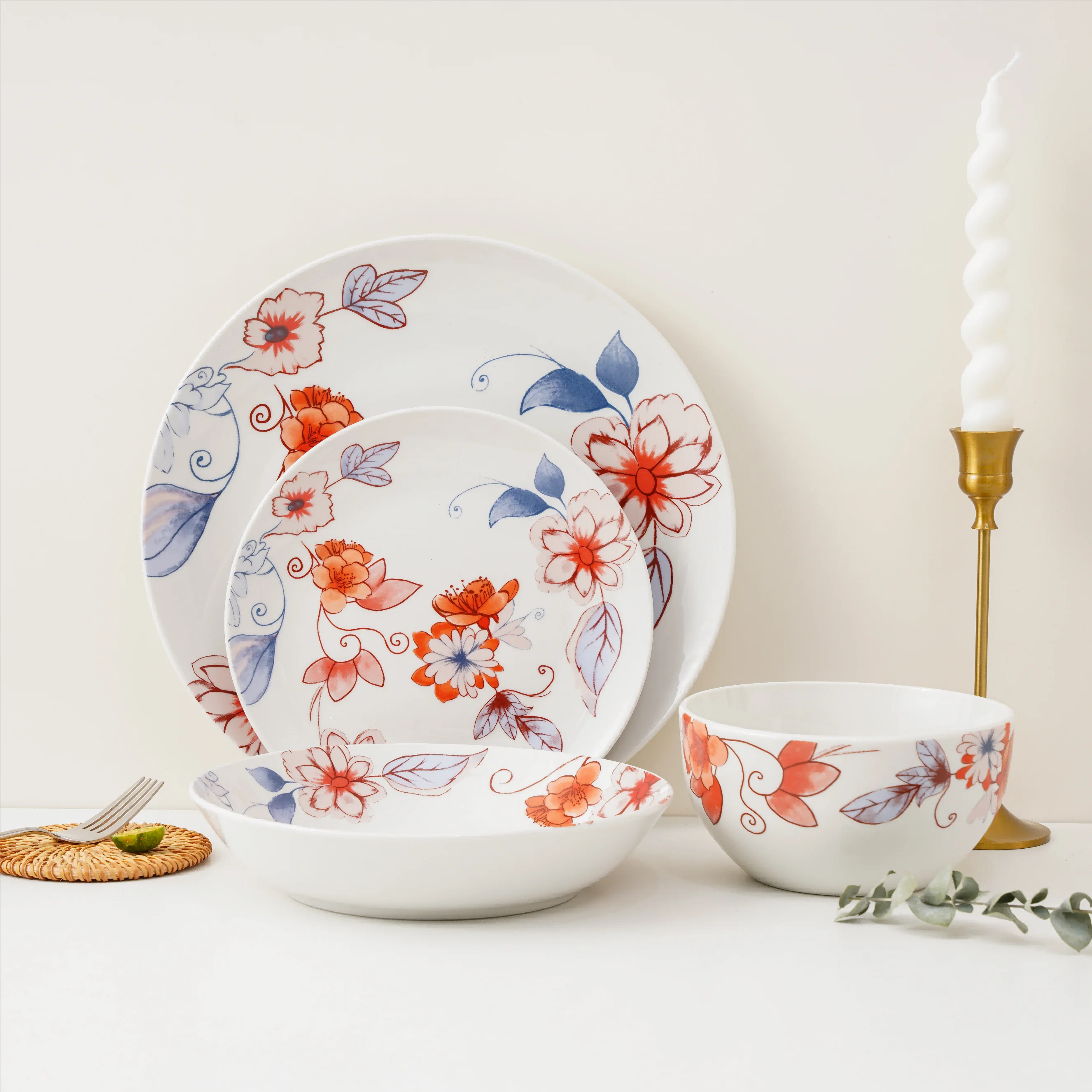 Huilang Ceramic Plate Simple Fashion Nordic Style Dinner Set For ...