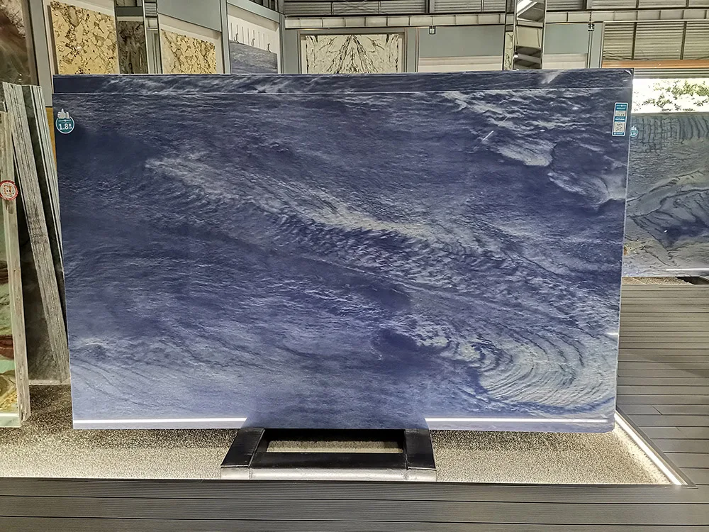 Quartzite Slab Stone Wall Decor Azul Macauba Bahia Blue Marble Natural ...