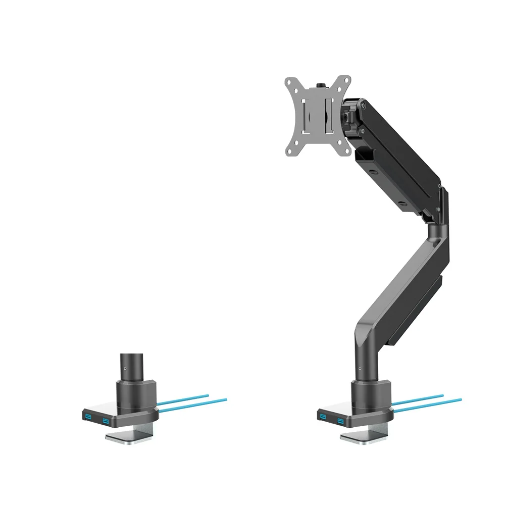 Monitor Desktop Stand with USB, Single Monitor Stand Arm, Full Motion ...