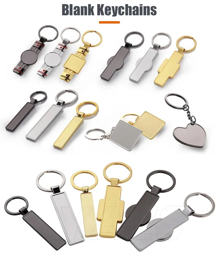 Custom Artwork Metal Gold Key Chains - Perfect for Gifts