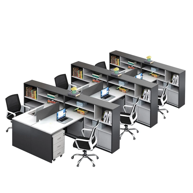 Modular Office Furniture - Beston Wooden Desks for 2-8 Persons
