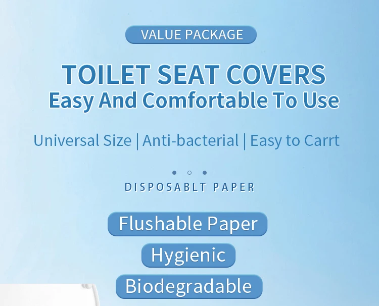 Hygienic Travel Pack - Disposable WC Seat Cover Paper