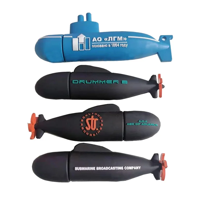 Custom Shape Submarine USB Flash Drive - 128GB Capacity