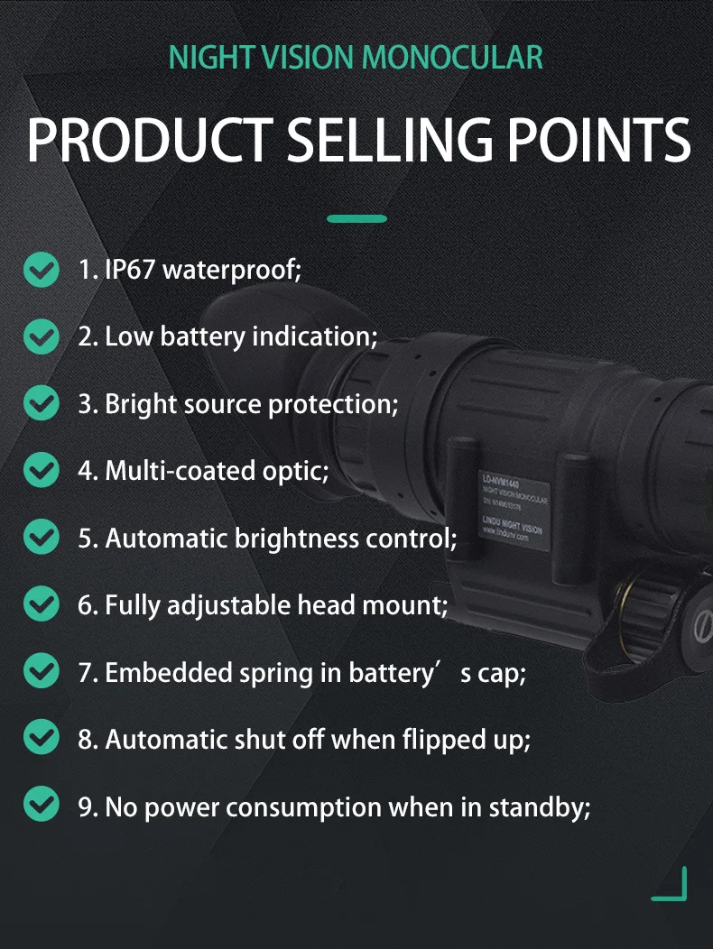 LinduNV PVS-14 Use MX10160 Gen2+ Image Intensifier Tube 1X Night Vision ...