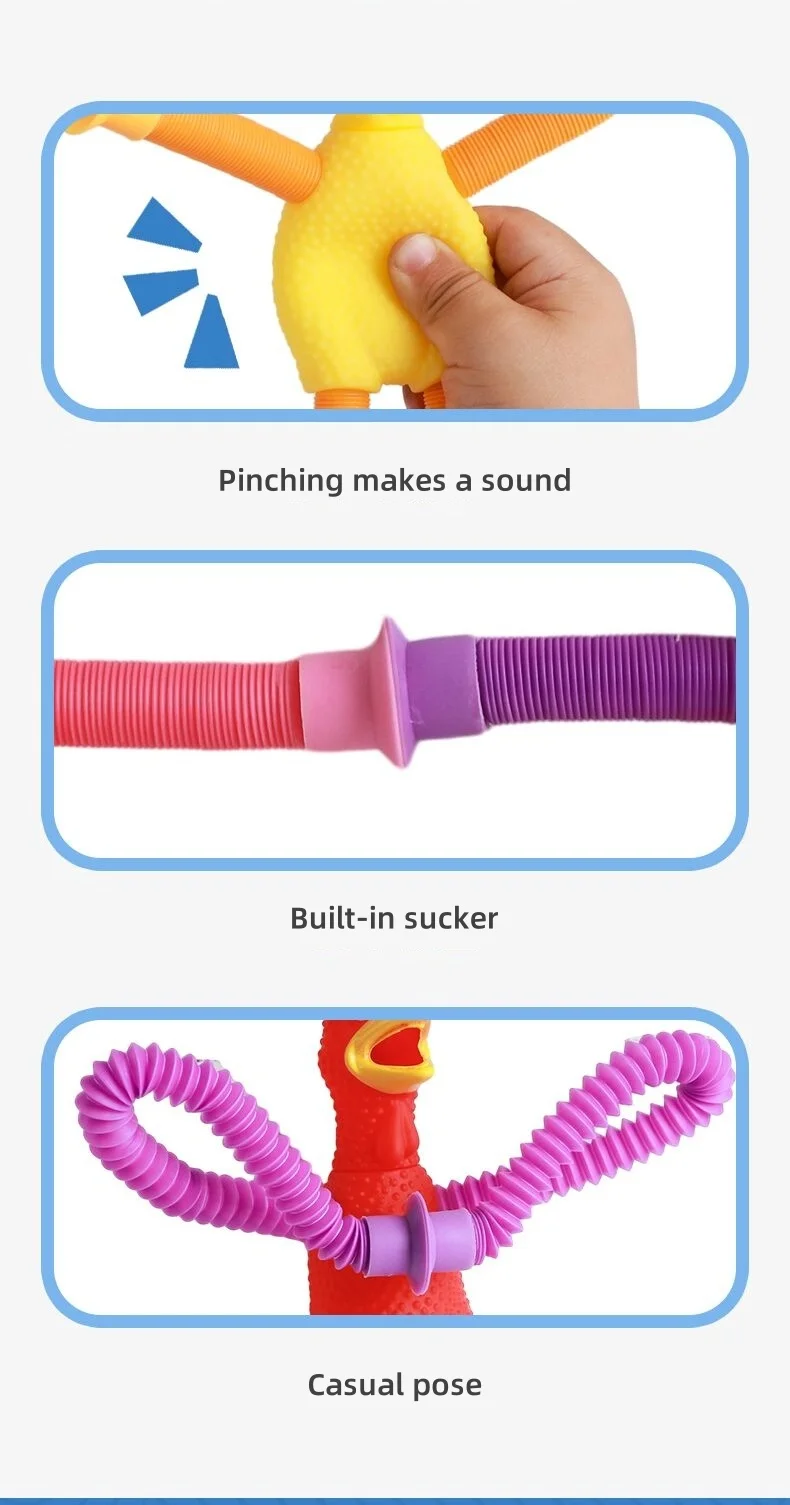 Telescopic Screaming Chicken Fidget Sensory Anti-stress Squeeze ...
