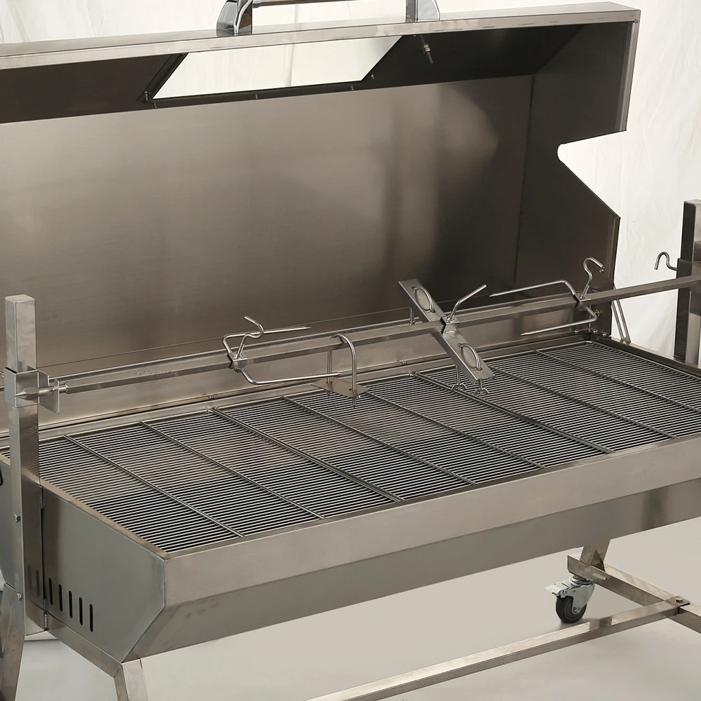 Barbeque Smoker Roast Whole Lamb Rotary Stainless Grilled Chicken Grill ...