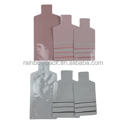 Heat Seal Bottle Shape Sachet Powder Drinks Packaging Bags